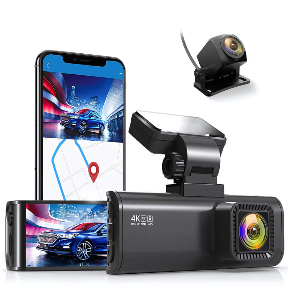 4K Dash Cam - Front & Rear Cameras with GPS – Dash Cams