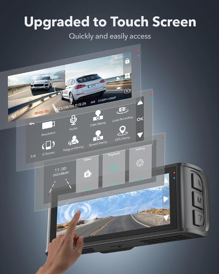 Redtiger F7NT Touch Screen 4K Dual Dash Cam for Car – Dash Cams